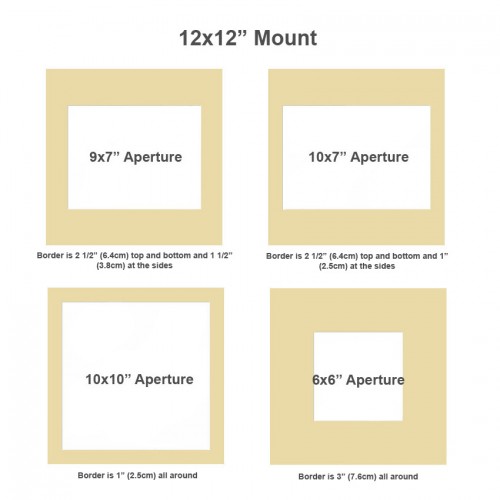 12x12 inch Double Bevel Edge Picture Photo Mount