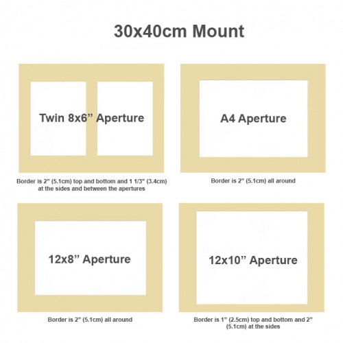 30x40cm Double Bevel Edge Picture Photo Mount