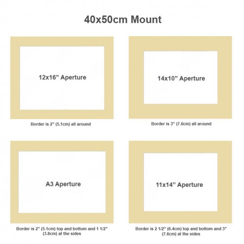 40x50cm Double Bevel Edge Picture Photo Mount