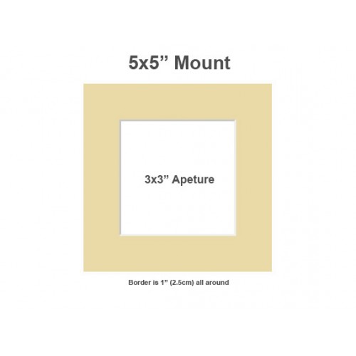 5x5 inch square Double Bevel Edge Picture Photo Mount