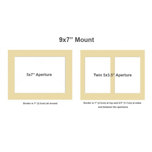7x9" Bevel Edge Photo Picture Mount