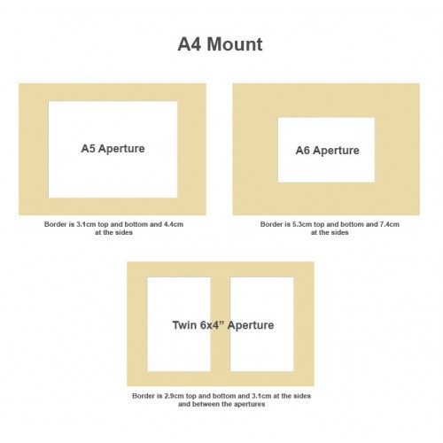 A4 certificate size Double Bevel Edge Picture Photo Mount