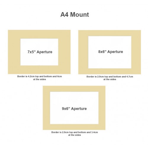 A4 certificate size Double Bevel Edge Picture Photo Mount