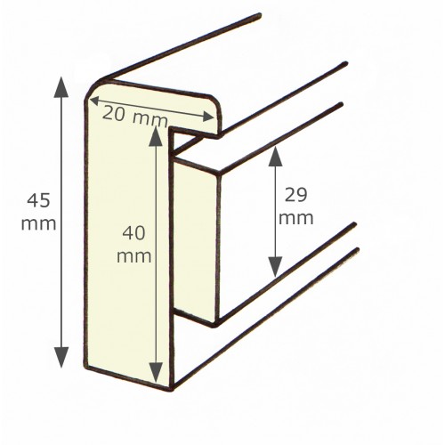 5x5" Box Frame Black